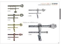 China Decoration Classical Designs Anti -Brass Gold Chrome Anti-Copper Sliver Finishing Metal Iron Curtain Rod for sale