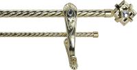China Decoration Classical Designs Anti -Brass Gold Chrome Anti-Copper Sliver Finishing Metal Iron Curtain Rod for sale