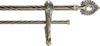 China Decoration Classical Designs Anti -Brass Gold Chrome Anti-Copper Sliver Finishing Metal Iron Curtain Rod for sale