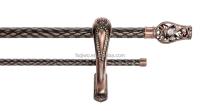 China Decoration Classical Designs Anti -Brass Gold Chrome Anti-Copper Sliver Finishing Metal Iron Curtain Rod for sale