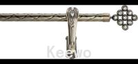 China 17 years China factory wholesale metal twist curtain rods in curtain poles tracks accessories for sale