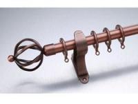 China Kenya Length 3m Leaf Antique Brass Finial Long Curtain Rods for sale
