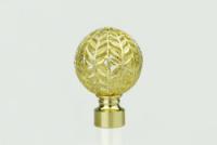 China Factory direct wholesale new design golden crystal diamond metal curtain finials curtain rod accessories for sale