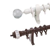 China Decorative Glass Curtain Pipe Rod Leaf Finials With 22mm 25mm Size for sale