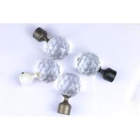 China Decorative Glass Curtain Pipe Rod Leaf Finials With 22mm 25mm Size for sale