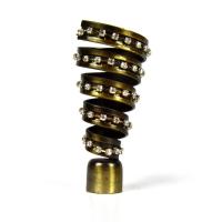 China Bronze Golden Color Curtain Pipe Rod Finials Metal Material For Decoration for sale