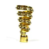 China Bronze Golden Color Curtain Pipe Rod Finials Metal Material For Decoration for sale