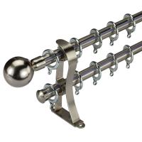 China oriental short solid twisted wrought iron wood curtain rods pipes for sale