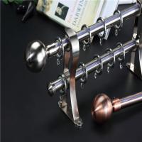 China oriental short solid twisted wrought iron wood curtain rods pipes for sale