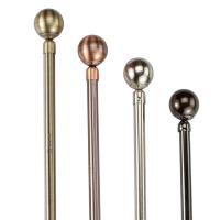 China oriental short solid twisted wrought iron wood curtain rods pipes for sale
