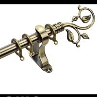 China Stainless Steel Living Room Curtain Rod With Painting Plating Treatment for sale
