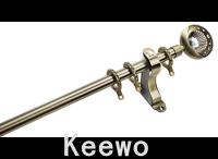 China Stainless Steel Living Room Curtain Rod With Painting Plating Treatment for sale