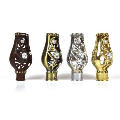 China Crown Shape Curtain Rod Head Crystal Material Durable For Decoration for sale