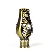China Crown Shape Curtain Rod Head Crystal Material Durable For Decoration for sale