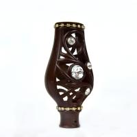 China Crown Shape Curtain Rod Head Crystal Material Durable For Decoration for sale