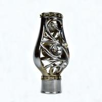 China Crown Shape Curtain Rod Head Crystal Material Durable For Decoration for sale