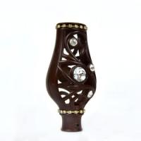 China Crown Shape Curtain Rod Head Crystal Material Durable For Decoration for sale