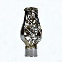 China Crown Shape Curtain Rod Head Crystal Material Durable For Decoration for sale