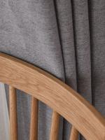 China Velvet Linen Light Grey Blackout Curtain Double Layer Simple Ring Style for sale