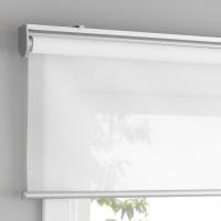 China Fabric Grey Fireproof Roller Window Blinds Manual For Home Hospital Office for sale