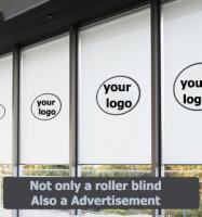 China Polyester Material Roller Curtain Blind For Advertisement Print Logo for sale
