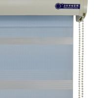 China Dual Layer Sheer Motorized Zebra Blinds Horizontal Pattern For Oriel Window for sale
