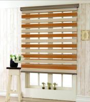 China Indoor Horizontal Zebra Blind Curtain Double Layer For Living Room for sale