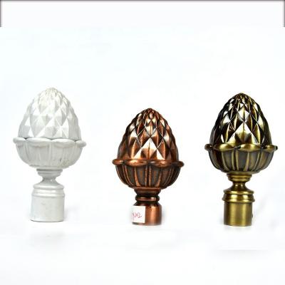 China 19mm Window Curtain Rod Accessories With Gold Sliver Bronze Copper Color for sale