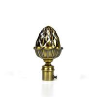 China 19mm Window Curtain Rod Accessories With Gold Sliver Bronze Copper Color for sale
