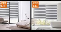 China Fabric Manual Zebra Blind Curtain Half Blackout Waterproof For Home Hotel for sale