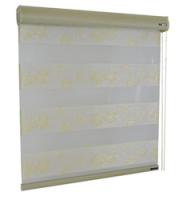 China Double Blackout Roller Zebra Blind Curtain Horizontal Style Polyester Yarn Material for sale