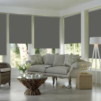 China Blackout Waterproof Fabric Office Window Drapes Gray Color For Indoor Decoration for sale