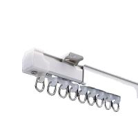 China 1.1-2.1m Aluminium Heavy Duty Ceiling Wall Mount Retractable Tension Curtain Track Set for sale