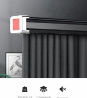 China Ready ship supply white black color single double ceiling mounted aluminum curtain track for sale