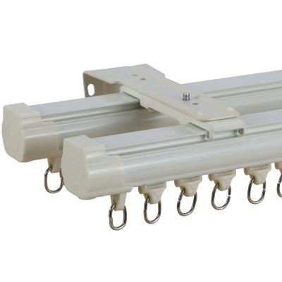 China Curtain Rod Price White Color Aluminum Curtain Rails For Curtains for sale