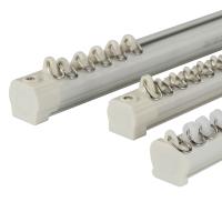 China Curtain Rod Price White Color Aluminum Curtain Rails For Curtains for sale