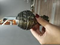 China Bronze Copper Color Metal 28mm Curtain Rod End Caps Curtain Accessories for sale