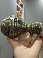China Bronze Copper Color Metal 28mm Curtain Rod End Caps Curtain Accessories for sale