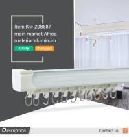 China wholesale curtain rod price 6m length white aluminum metal curtain rods and rails from foshan factory for sale