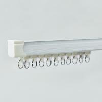 China wholesale curtain rod price 6m length white aluminum metal curtain rods and rails from foshan factory for sale