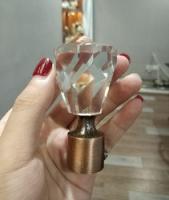 China Factory directly wholesale 16/19mm 28mm metal crystal curtain rod accessories for sale