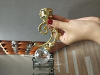 China Wholesale crystal gold curtain pole metal finials curtain rod accessories for curtain rods for sale