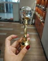 China Wholesale crystal gold curtain pole metal finials curtain rod accessories for curtain rods for sale
