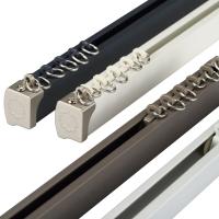 China Aluminum Sliding Windows Curtain Track With Pulley System Curtain Iron Rail Curtain Track for sale