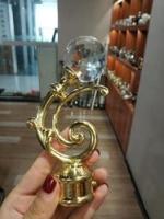 China Wholesale crystal gold curtain pole metal finials curtain rod accessories for curtain rods for sale
