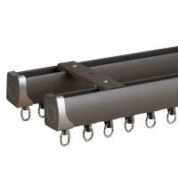 China Manual Aluminum Curtain Rail Track For Home Window Decoration for sale