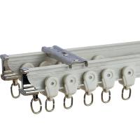 China White Ceiling Silent Curtain Track Wall Mounted Metal Aluminum Material For Bay Window for sale