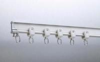 China White Ceiling Silent Curtain Track Wall Mounted Metal Aluminum Material For Bay Window for sale