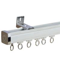 China Aluminium L Shaped Silent Curtain Track With Electrophoresis Surface Treatment for sale