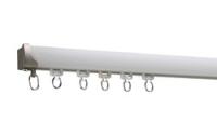 China cordless heavy duty ceiling nano ultra glider single aluminum curtain rails and rod for sale